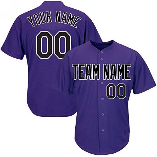 Custom Purple Baseball Jersey