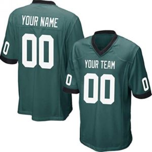 Custom Green Football Jersey with Black